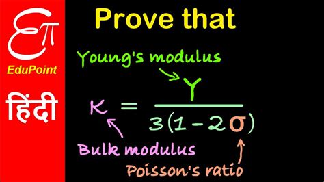 Calculate Bulk Modulus From Youngs Modulus At Robert Thaler Blog