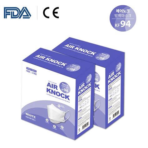 에어노크 Kf94 마스크 유럽 Ce Fda 등록 대형 개별포장 100매 홈플러스 택배배송