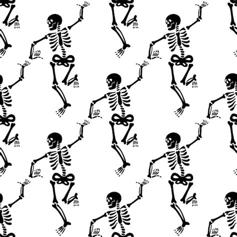 Premium Photo Skeleton Seamless Pattern Skeleton Seamless Pattern Background Skeleton Seamless