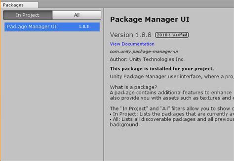 No Built In Packages In Package Manager Unity Engine Unity Discussions