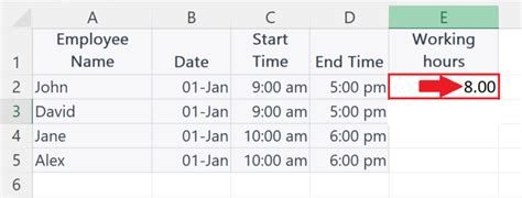 How To Calculate Working Hours In Microsoft Excel Spreadcheaters