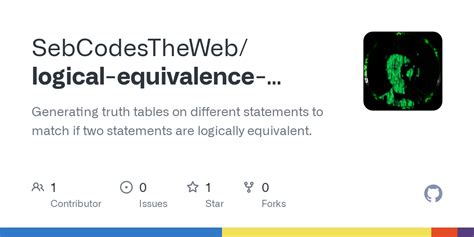 GitHub SebCodesTheWeb Logical Equivalence Generator Generating Truth Tables On Different