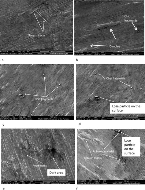 Af Surface Topography Of Machined Specimens At Tool Life Criteria For
