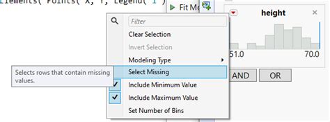 Data Filter Optimize Select Missing Jmp User Community