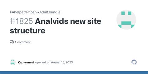 Analvids New Site Structure · Issue 1825 · Pahelperphoenixadultbundle · Github
