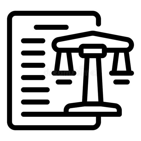 Justice Scale Balancing On Legal Document For Law And Order Concept Stock Illustration