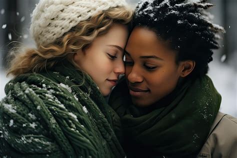 Premium Photo Happy Smiling Lesbian Couple In Love Girlfriends