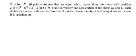solved problem 7 6 points assume that an object which