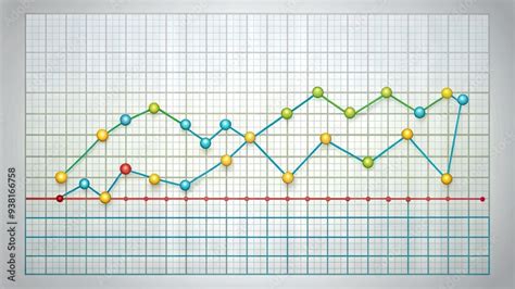 Blank Line Graph Template With Grid Background And Placeholders For Labels Titles And Data