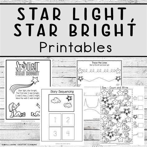 Star Light Star Bright Printables Star Light Star Bright Rhyming