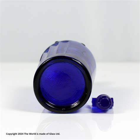 Late Victorianedwardian Bristol Blue Glass Poison Bottle The World
