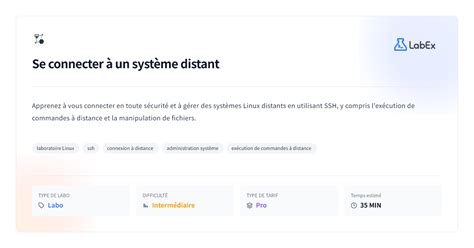 Maîtriser Ssh Connexion Et Gestion à Distance Sous Linux Labex