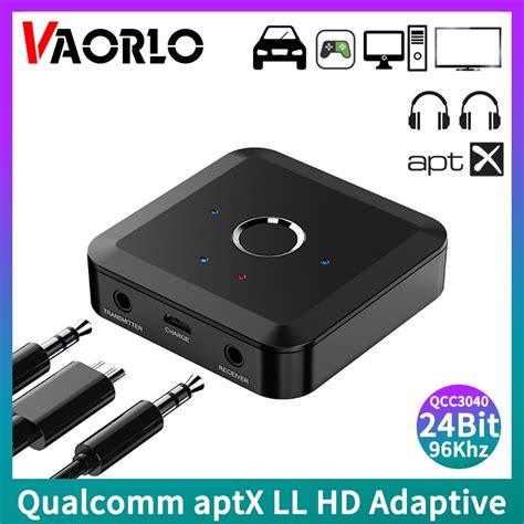 Original 2 In 1 Bluetooth 5 2 Audio Transmitter Receiver 3 5mm Aux Rca Aptx Adaptive Hd Low
