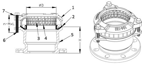 Aquagrip Flange Adaptor Ductile Iron Pipe Fitting And Valve Factory Directly Sale