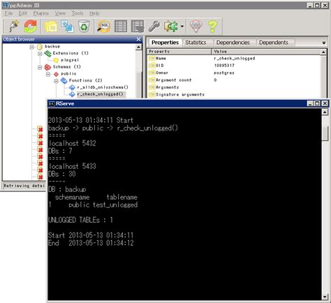 全データベースの Unlogged Table を調べる 研究に使うポスグレ