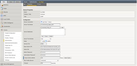 Configuración De La Vpn De F5 Big Ip Apm Para El Protocolo Ldaps Del