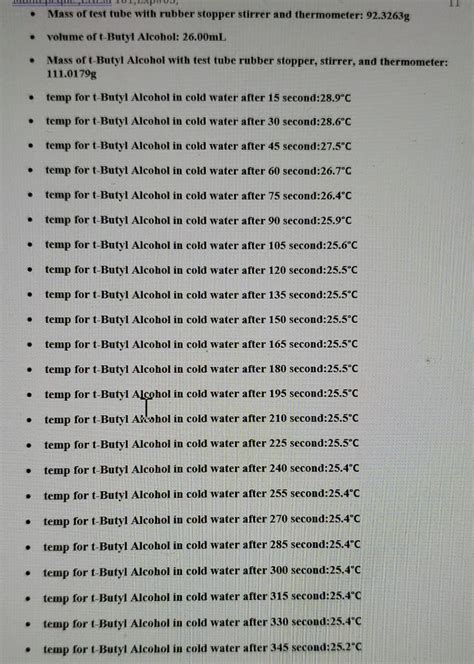Solved Part I Using Excel Graph Each Freezing Point Chegg
