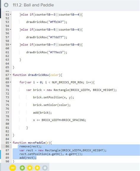 1112ball And Paddle There Has To Be 1 Paddle Removeobject Doesnt Seem To Be Working And