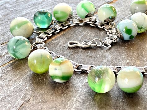 Marbles Vintage Assemblage Necklace Jewelry Glass Jewelry Etsy
