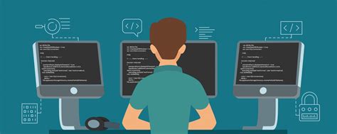 Premium Vector Software Developer Character Programmer Develops Code Illustration