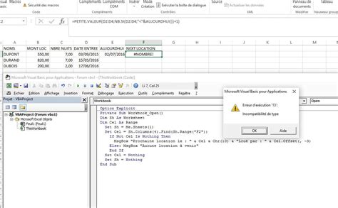 VBA Afficher la variable d une cellule positionnée plus loin