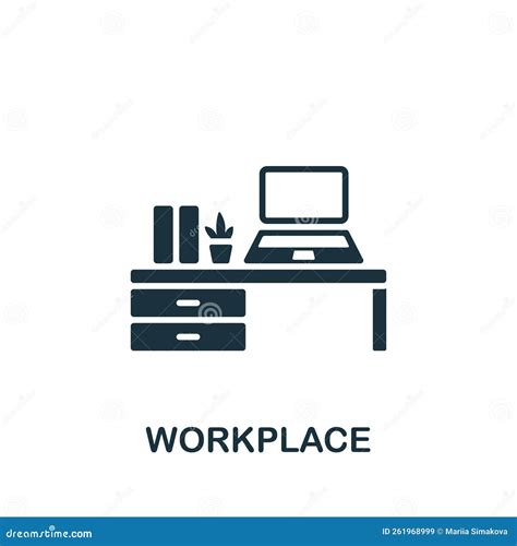Workplace Icon Monochrome Simple Project Planning Icon For Templates Web Design And