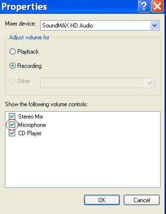 Windows XP Microphone Settings Online Mic Test