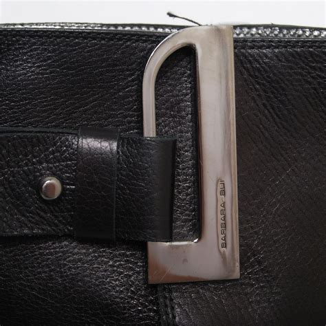 Barbara Bui High Heels Boots Black Leather Stilettos Gem