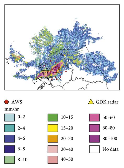 Radar Rainfall Rate Fields For Four Selected Quantitative Precipitation Download Scientific