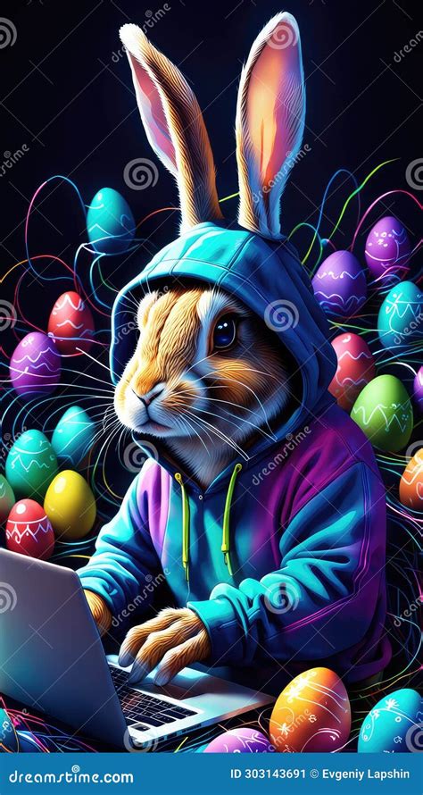 the easter bunny is a programmer the easter bunny is working at the