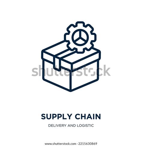 Supply Chain Icon Delivery Logistic Collection Stock Vector Royalty