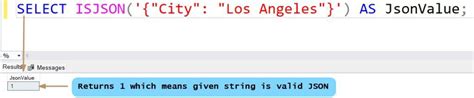 Isjson Function In Sql Server Sql Server Guides