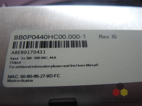 Acopos P0440 Power Supply Module Bandr Acopos Multi Type 8b0p0440hc00 000 1 Bernd Grigat Gmbh