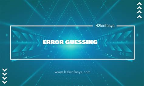 Error Guessing Experience Based Testing