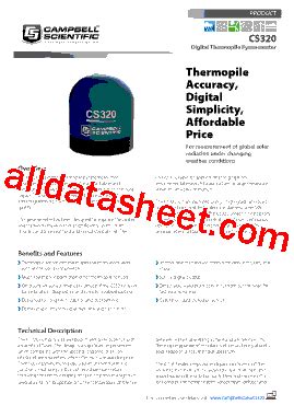 CS320 Datasheet PDF Campbell Scientific United Kingdom