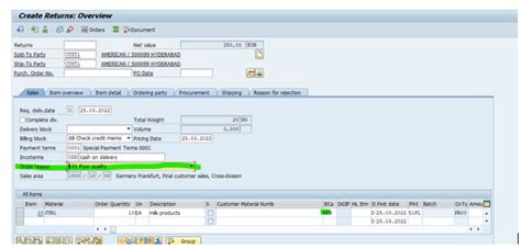 Ewm Customer Returns With Respect To Sales Order Sap Community