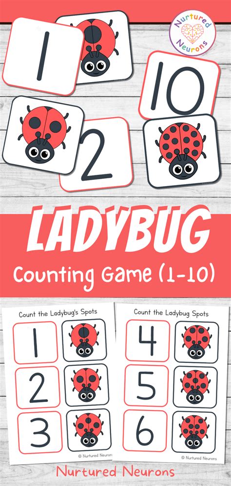 Ladybug Counting Game A Preschool Number Matching Activity Nurtured