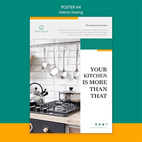 인테리어 디자인을위한 포스터 템플릿 무료 Psd 파일