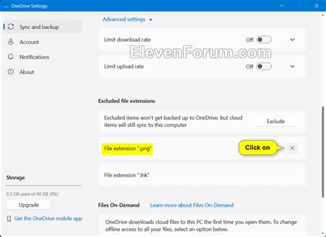 Exclude Specific File Extensions From Backing Up To Onedrive In Windows 11 Windows 11 Forum