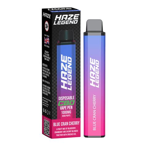 Disposable Cbd Bar Haze Legend Blue Cran Cherry 1000mg Haze Cbd
