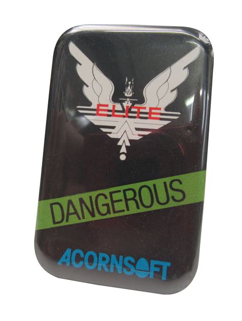 Acornsoft Elite Dangerous Badge Promotional Item Computing History
