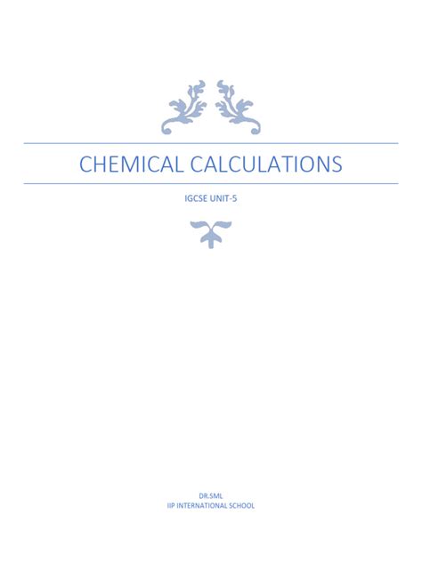 Chapter 5 Calculation Pdf