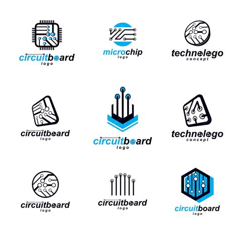 Premium Vector Technology Communication Cybernetic Elements Collection Vector Abstract