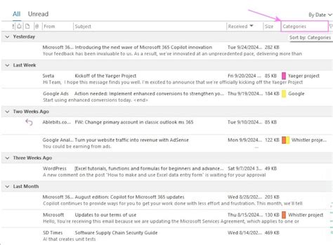 How Can You Sort Emails By Category In Outlook Pupuweb