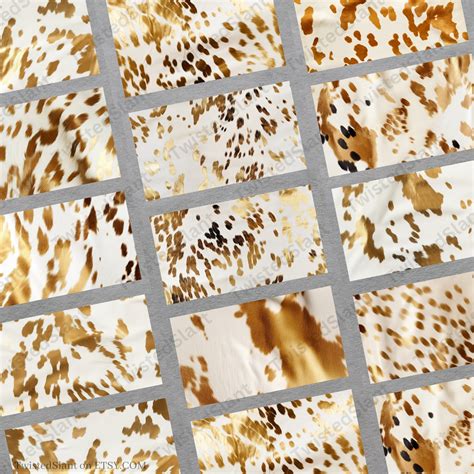 Cowhide Background Digital Paper Instant Download Western Digital Paper