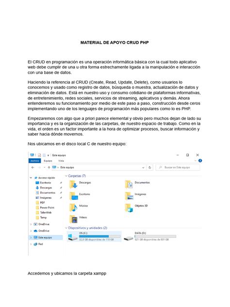 material de apoyo crud php diplomado desarrollo web pdf archivo
