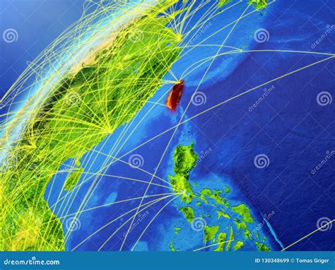 Taiwan On Earth With Network Stock Illustration Illustration Of Taiwan Network 130348699