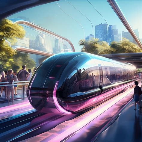 Premium Photo | Futuristic illustration of Hyperloop transportation system
