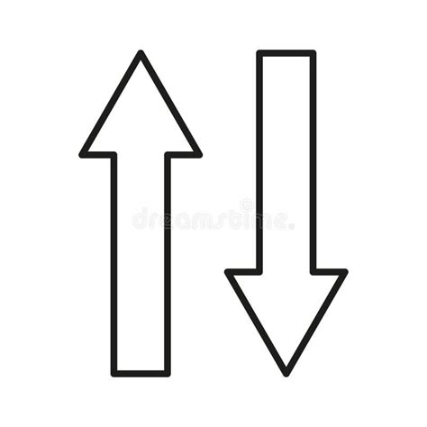 Arrow Up Down Icon Vector Illustration Stock Image Stock Vector