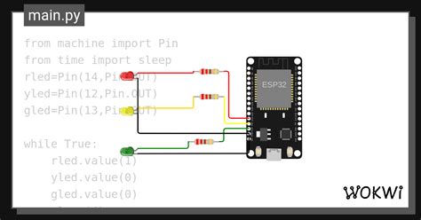 Feux De Circulation Sol1 Wokwi Arduino And Esp32 Simulator